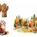 Watercolor Autumn Clipart Bundle, Fall Leaves Clipart, Acorn Clipart ...