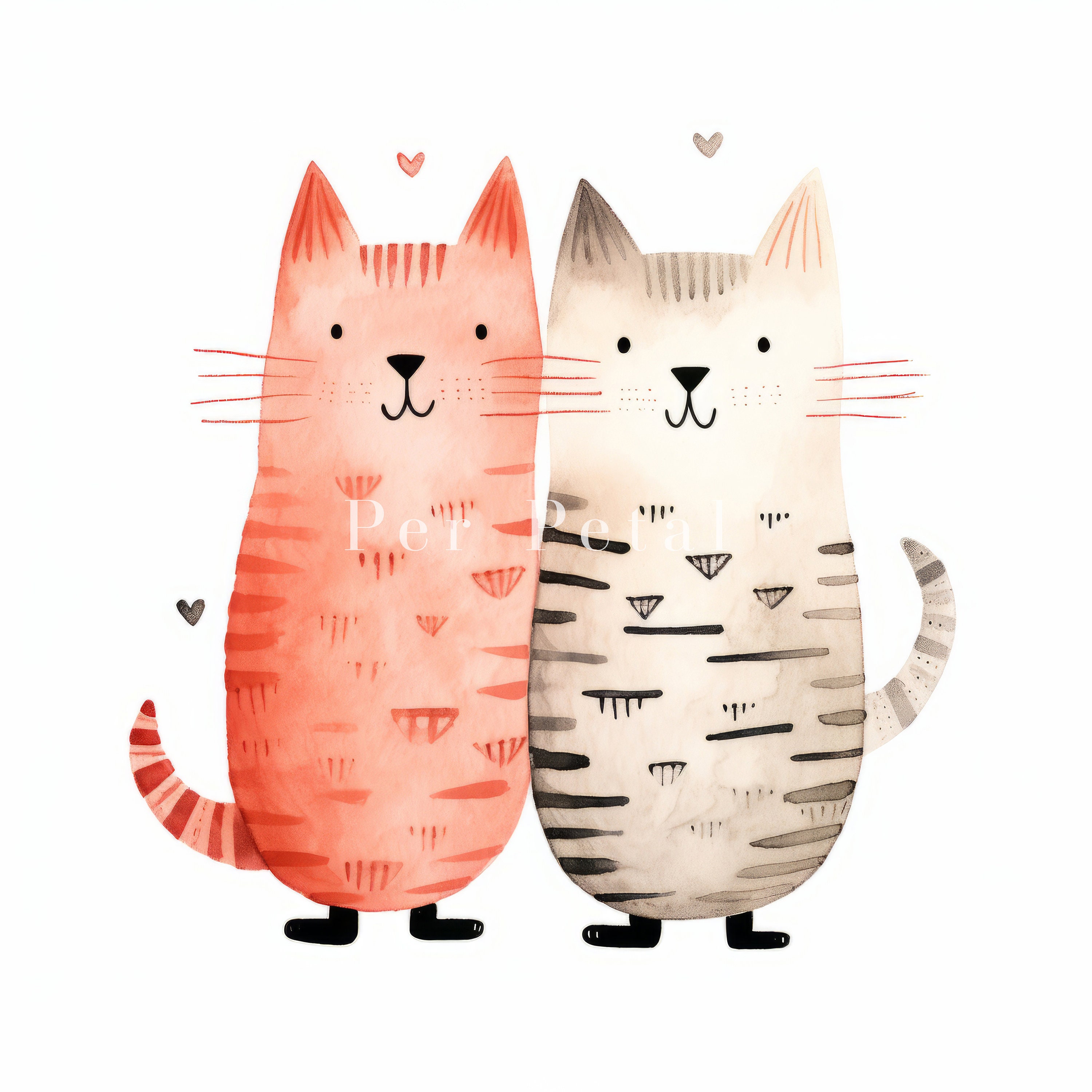 Love Cat Clipart Bundle, High Quality Jpgs, Digital Download, Junk ...