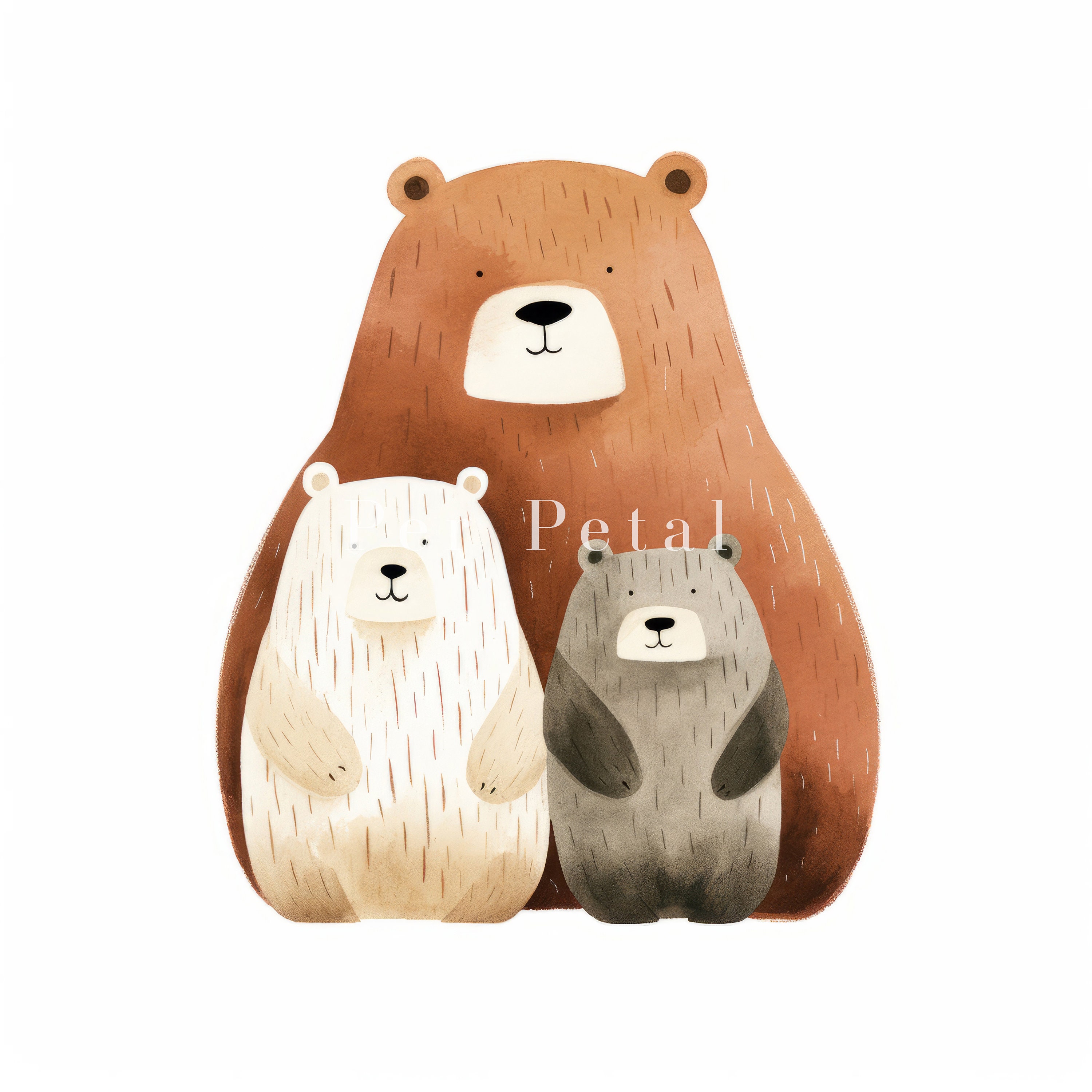 Bear Family Clipart Bundle, Junk Journal, High Quality, Commercial Use ...