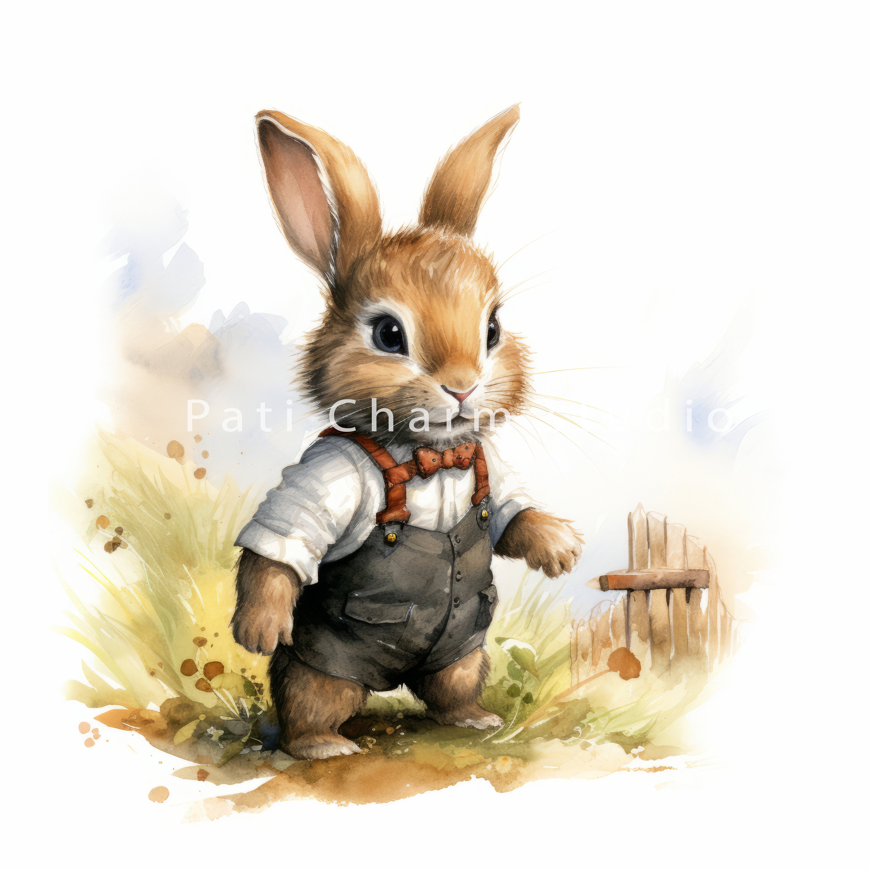 Beatrix Potter Inspired Rabbits Clipart Bundle 9 High Quality Jpgs ...