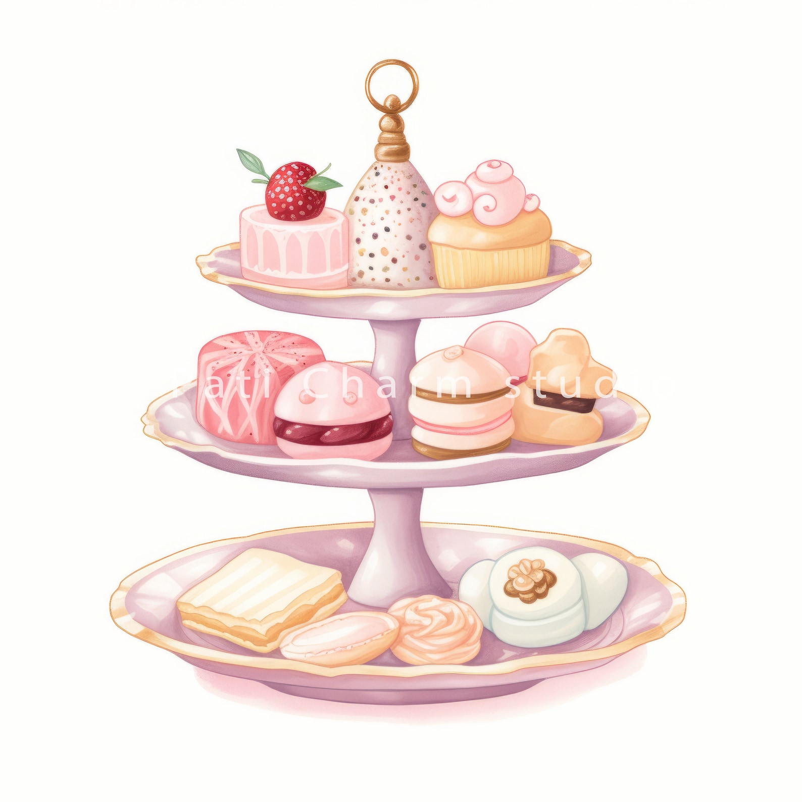 Pink Sweets Clipart Bundle, Confectionery Clipart, High Quality Jpgs ...