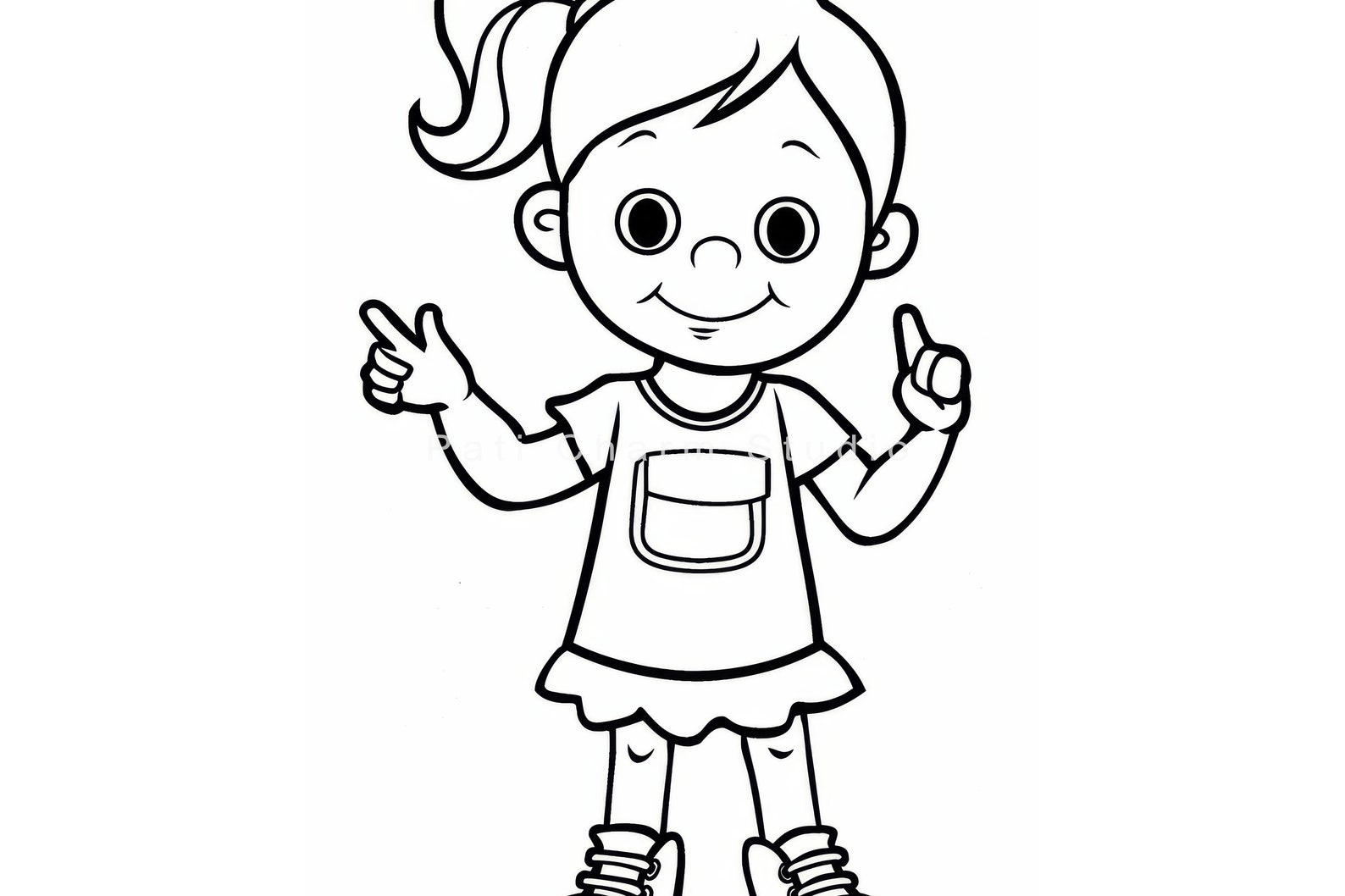 Kids Coloring Page for Kids, Instant Download, Coloring Book, Digital ...