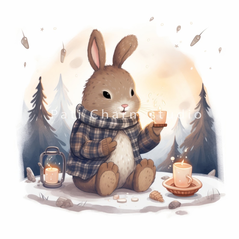 Winter Cute Animals Clipart Bundle 9 High Quality Jpgs - Etsy