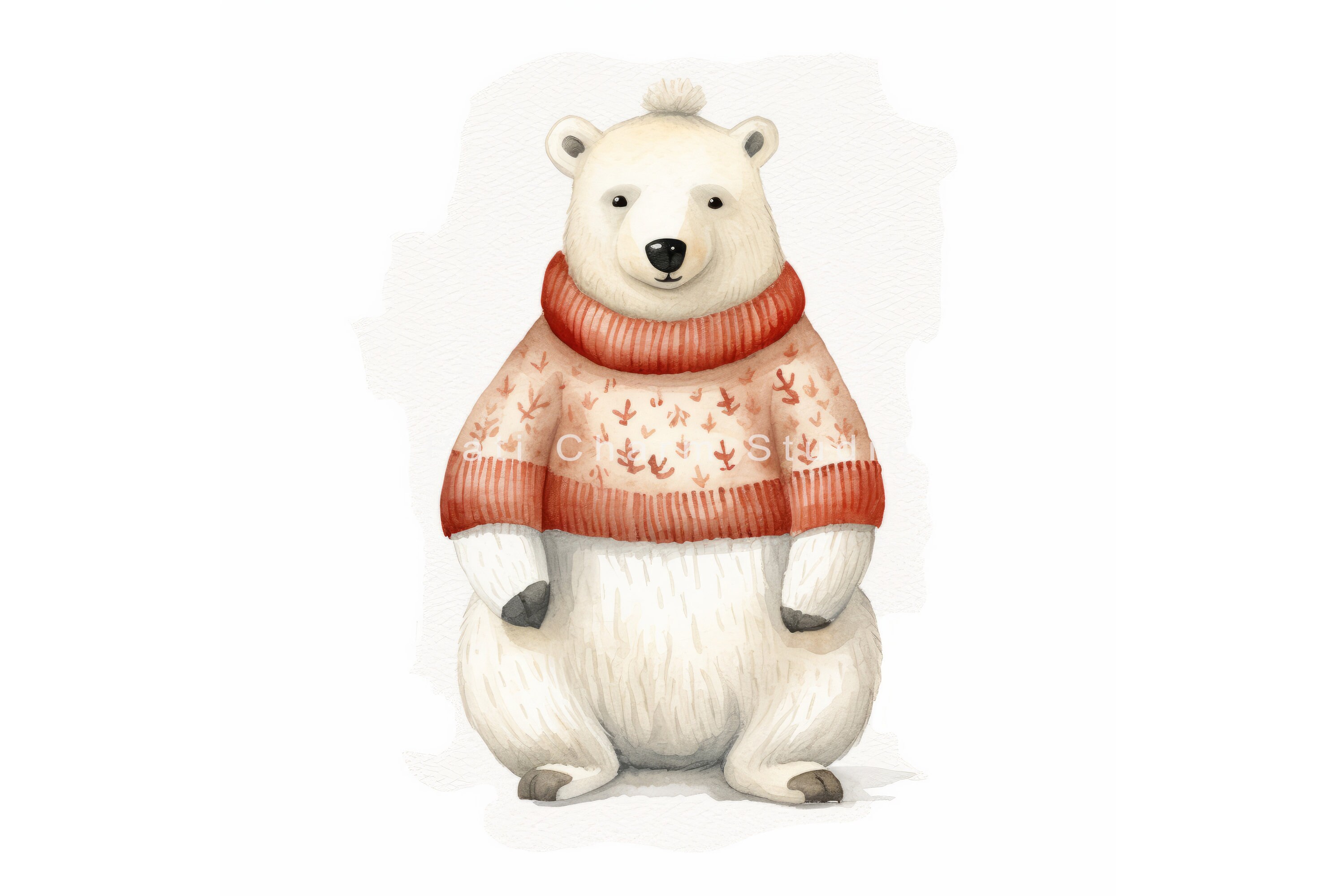 Polar Bear Clipart Bundle PNG, Christmas Clipart, Digital Download ...