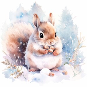 Christmas Squirrel Clipart, High Quality Jpgs, Cute Squirrel Clip Art ...