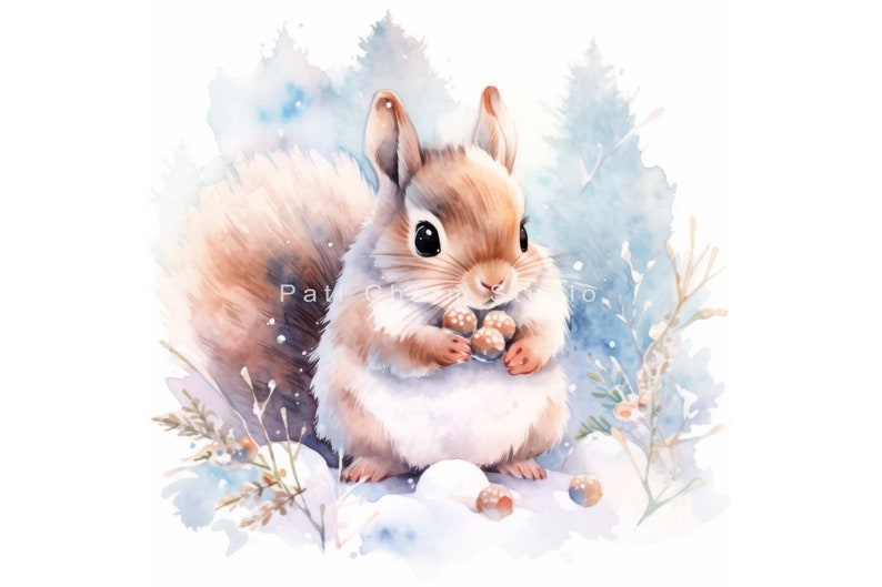 Christmas Squirrel Clipart, High Quality Jpgs, Cute Squirrel Clip Art ...