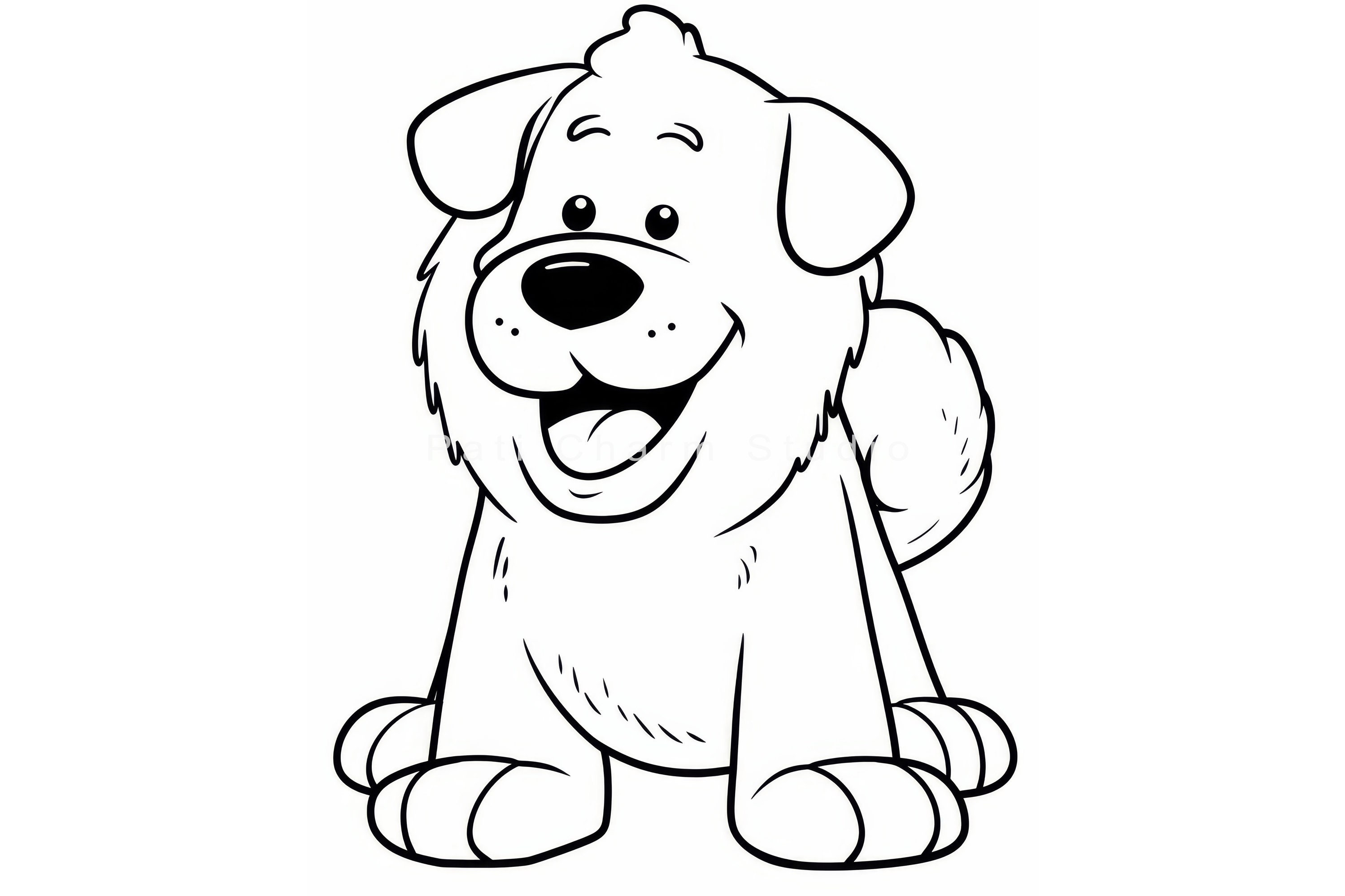 Dog and Cats Coloring Page for Kids, Instant Download, Coloring Book ...
