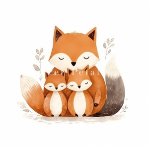 Cute Fox Clipart Bundle, High Quality Jpgs, Digital Download ...