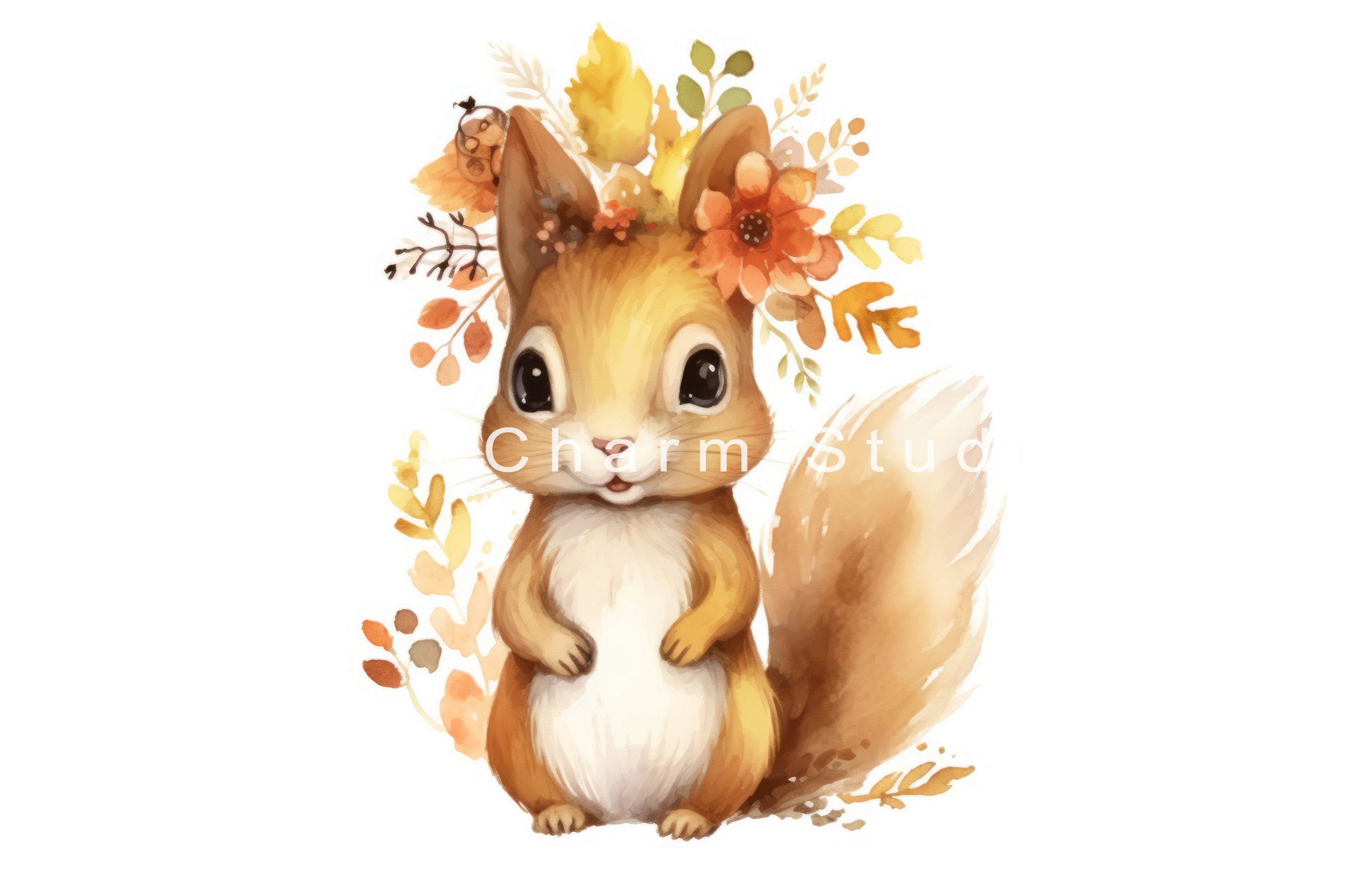 Fall Animal Clipart Bundle PNG for Autumn Invitation Woodland - Etsy