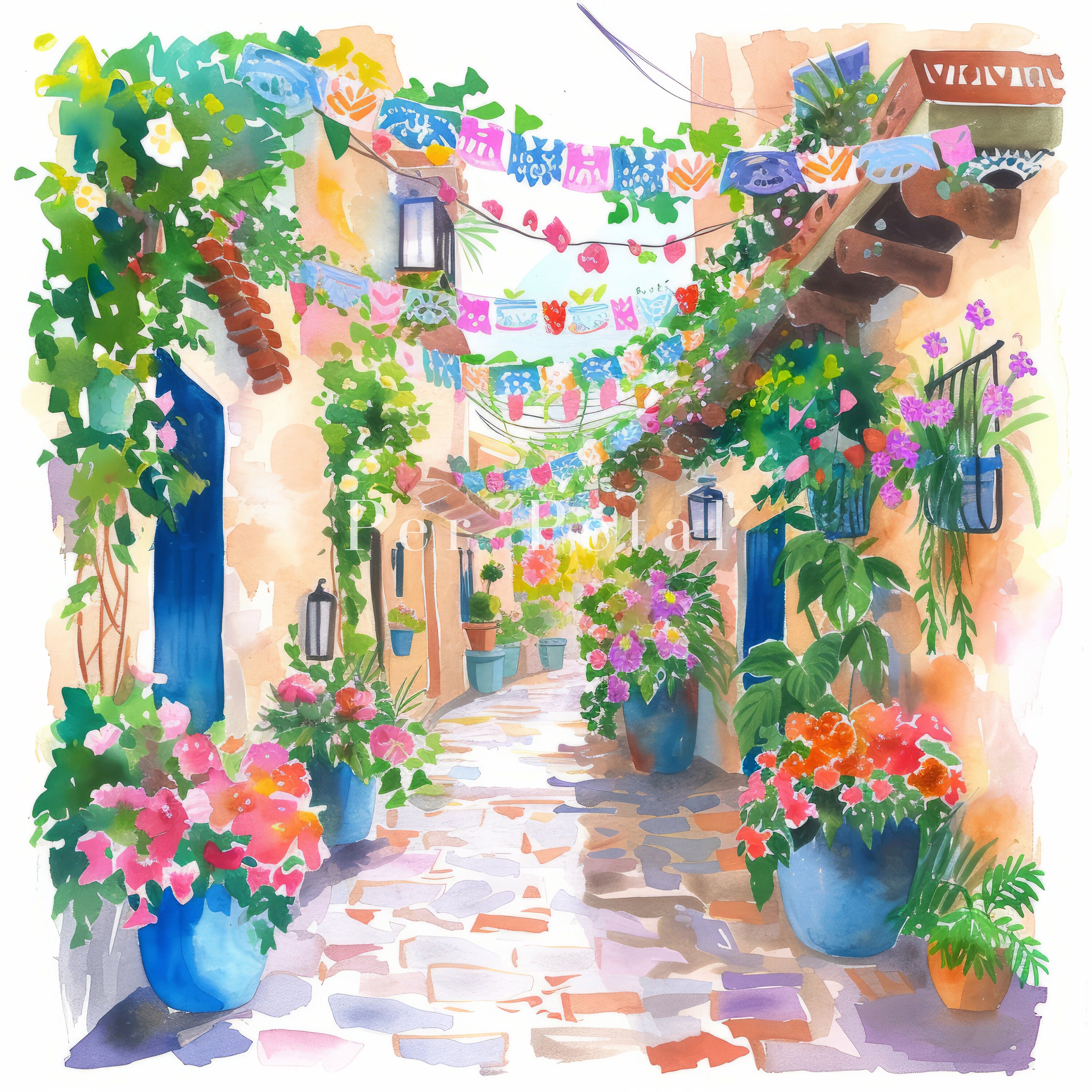 Mexican Scenery Clipart Bundle, 9 High Quality Jpgs, Digital Download ...