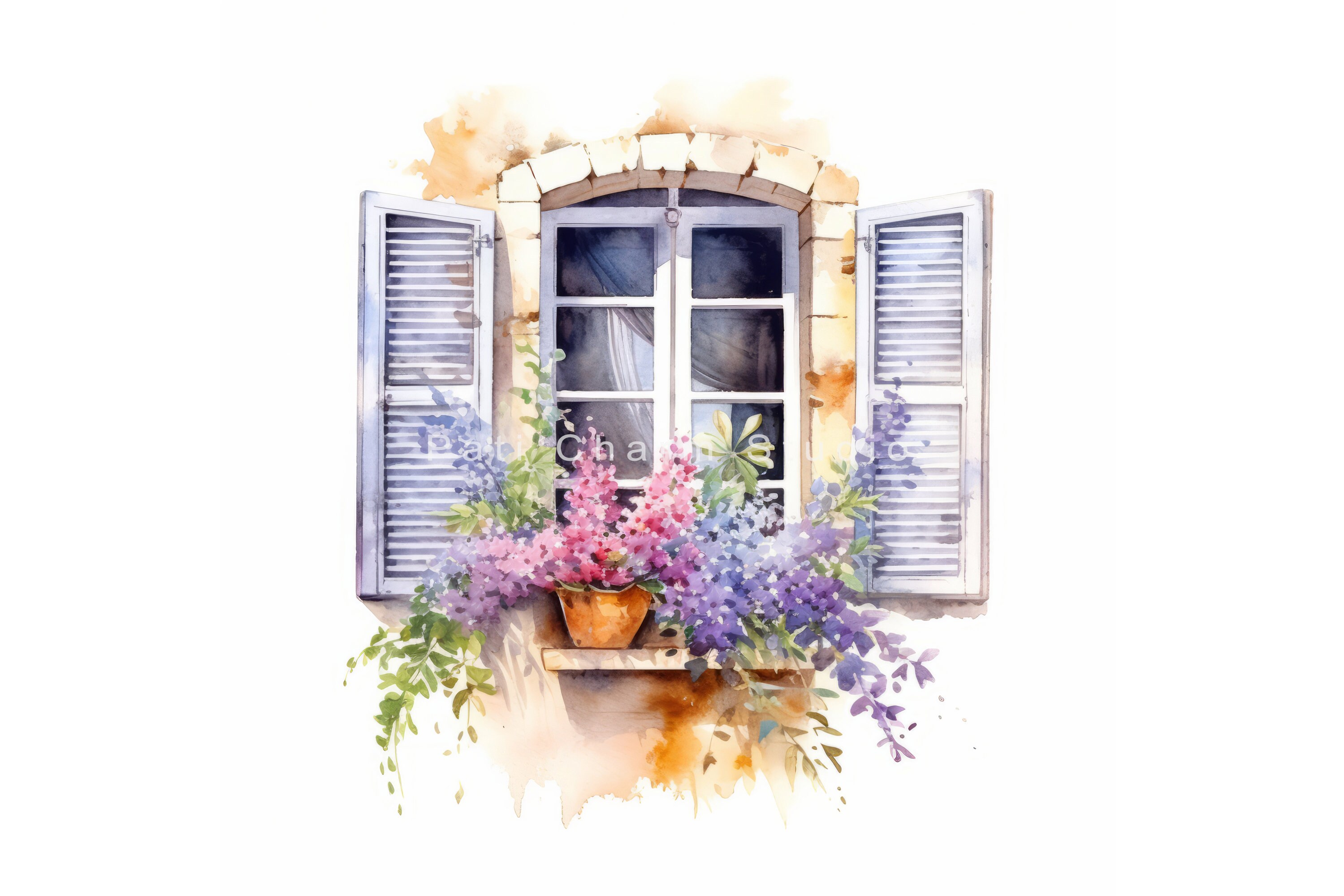 Watercolor Window Clipart Bundle High Quality Jpgs Romantic - Etsy