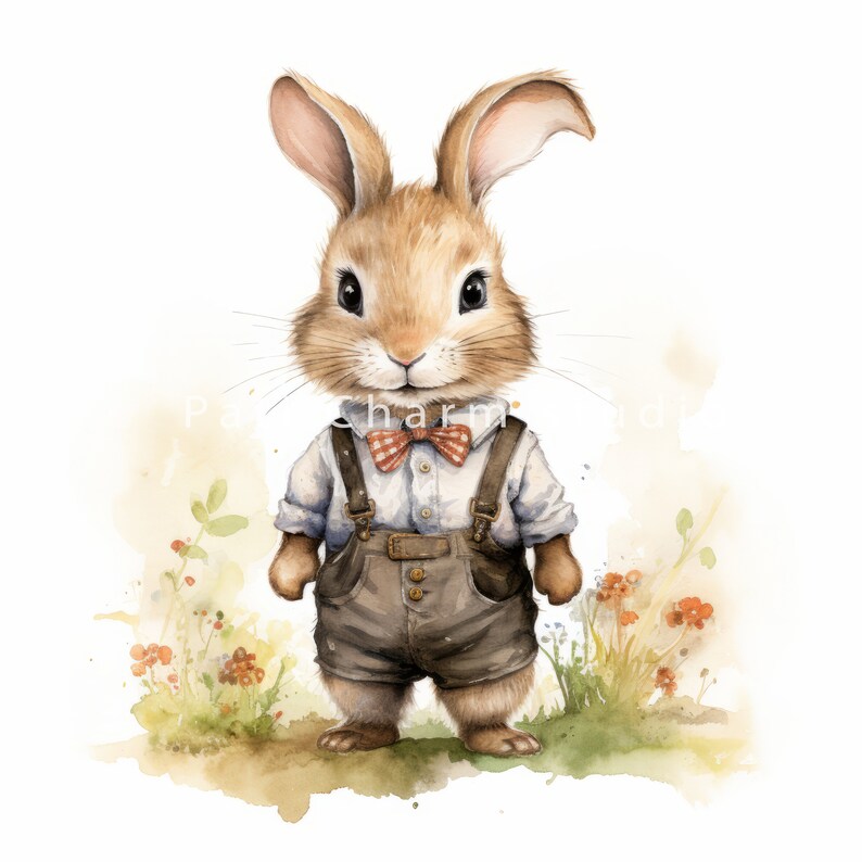 Beatrix Potter Inspired Rabbits Clipart Bundle 9 High Quality Jpgs ...