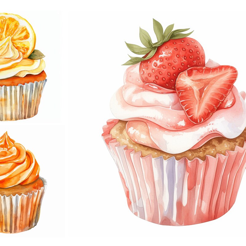 Cupcake Clipart - Etsy