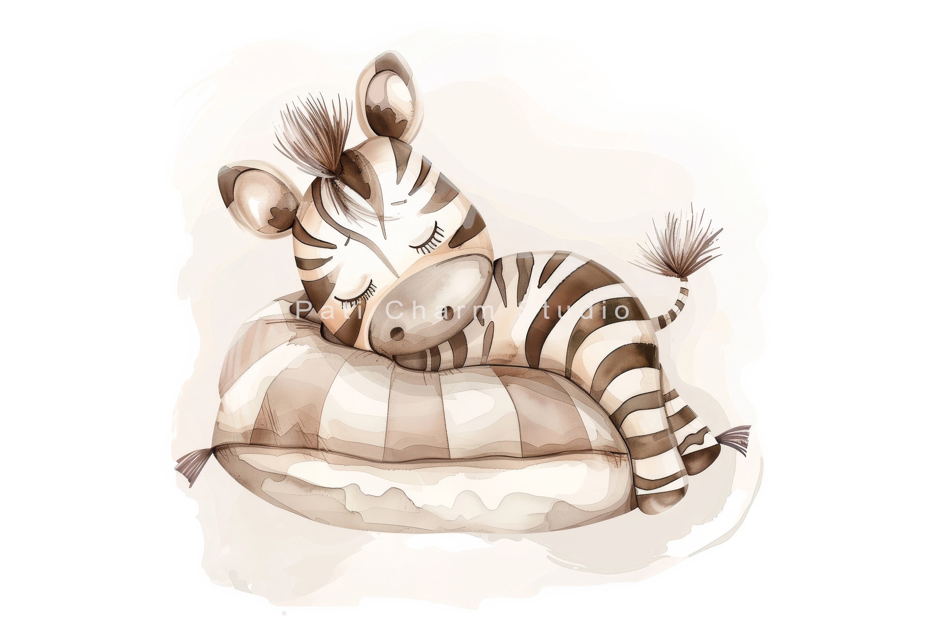 Nursery Sleeping Animal Clipart Bundle, Nursery Baby Animal Clipart ...