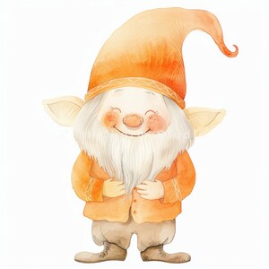 Watercolor Gnome Clipart, Nursery Gnome Art, Gnome Baby Decor, Cute ...