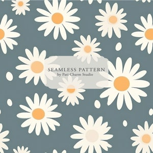 Daisy Flower Digital Paper, Scrapbooking, Floral Wedding Paper ...