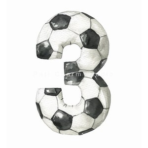 Football Number Clipart Bundle, Soccer Number, Instant Download ...