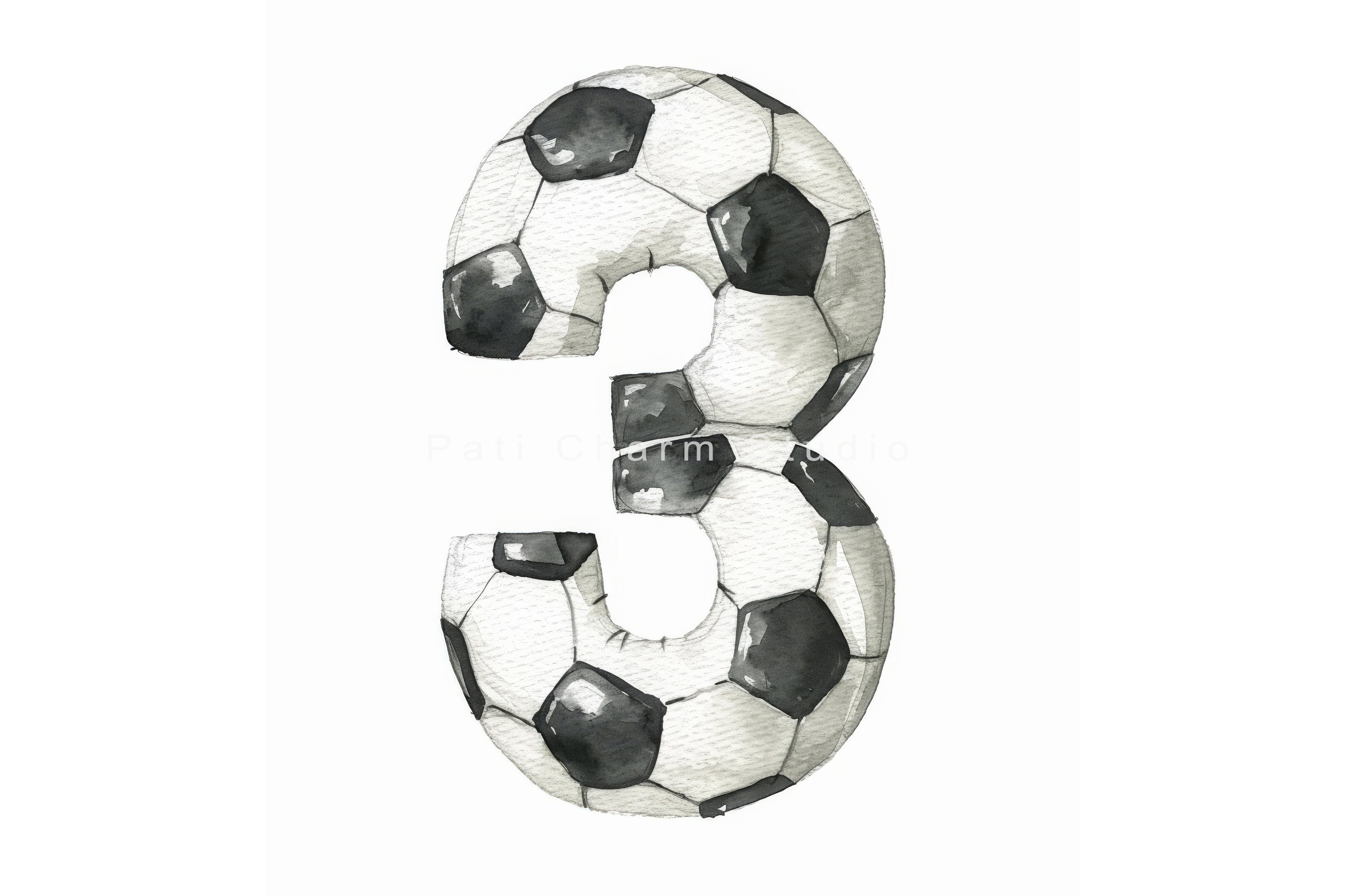 Football Number Clipart Bundle, Soccer Number, Instant Download ...