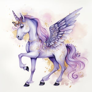 Unicorn Clipart for Baby Shower Invitation, 9 High Quality Jpgs ...