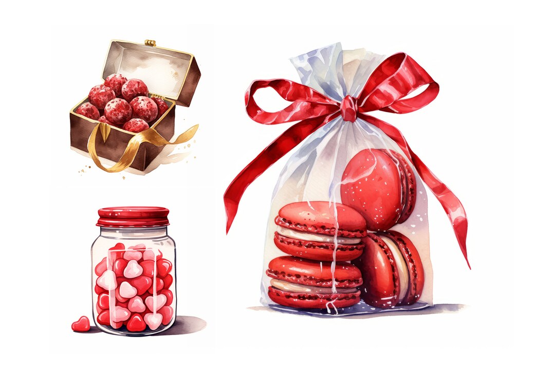 Valentines Day Clipart Set - Digital Card - Scrapbook Clipart - Happy ...