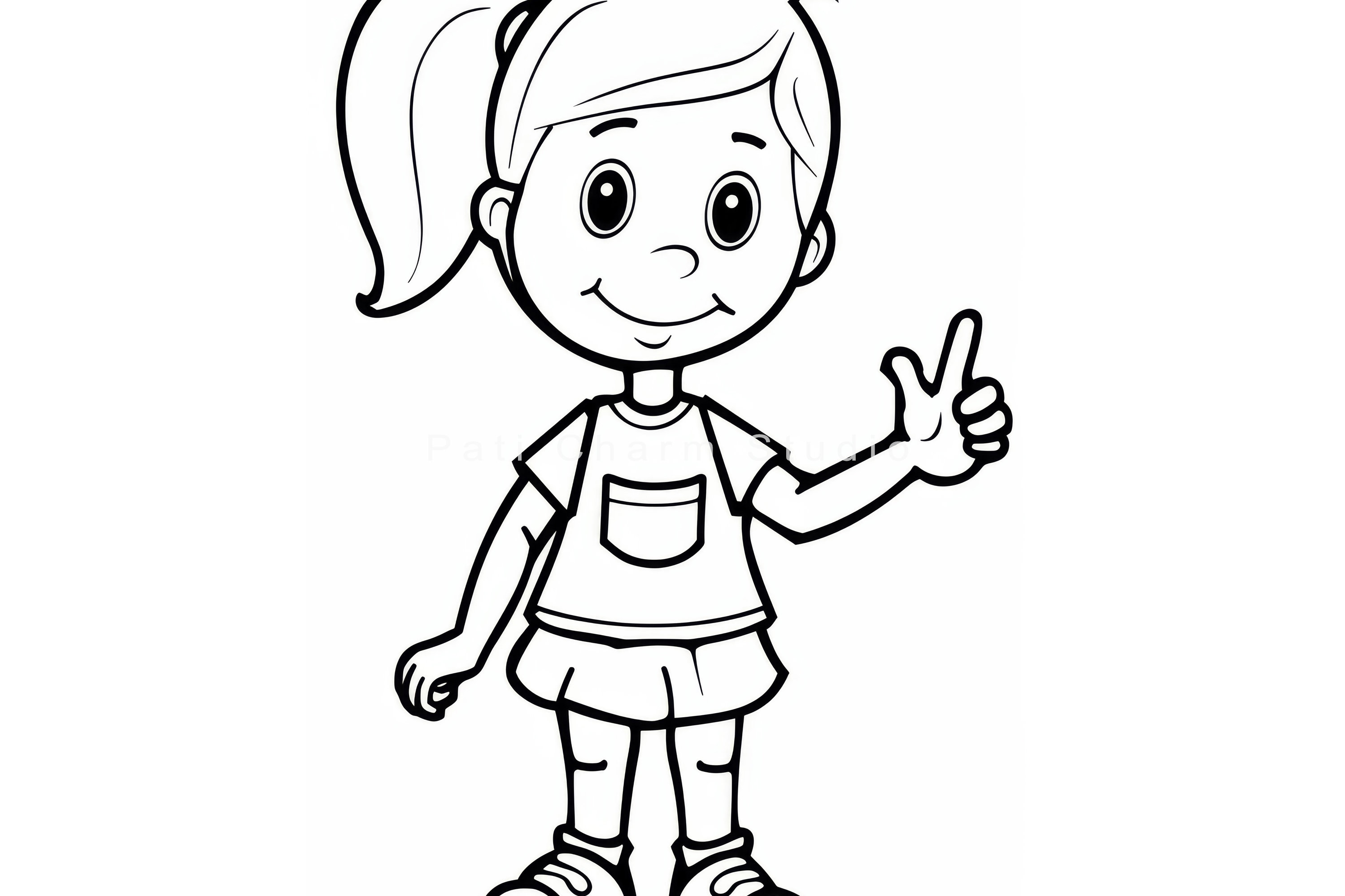 Kids Coloring Page for Kids, Instant Download, Coloring Book, Digital ...