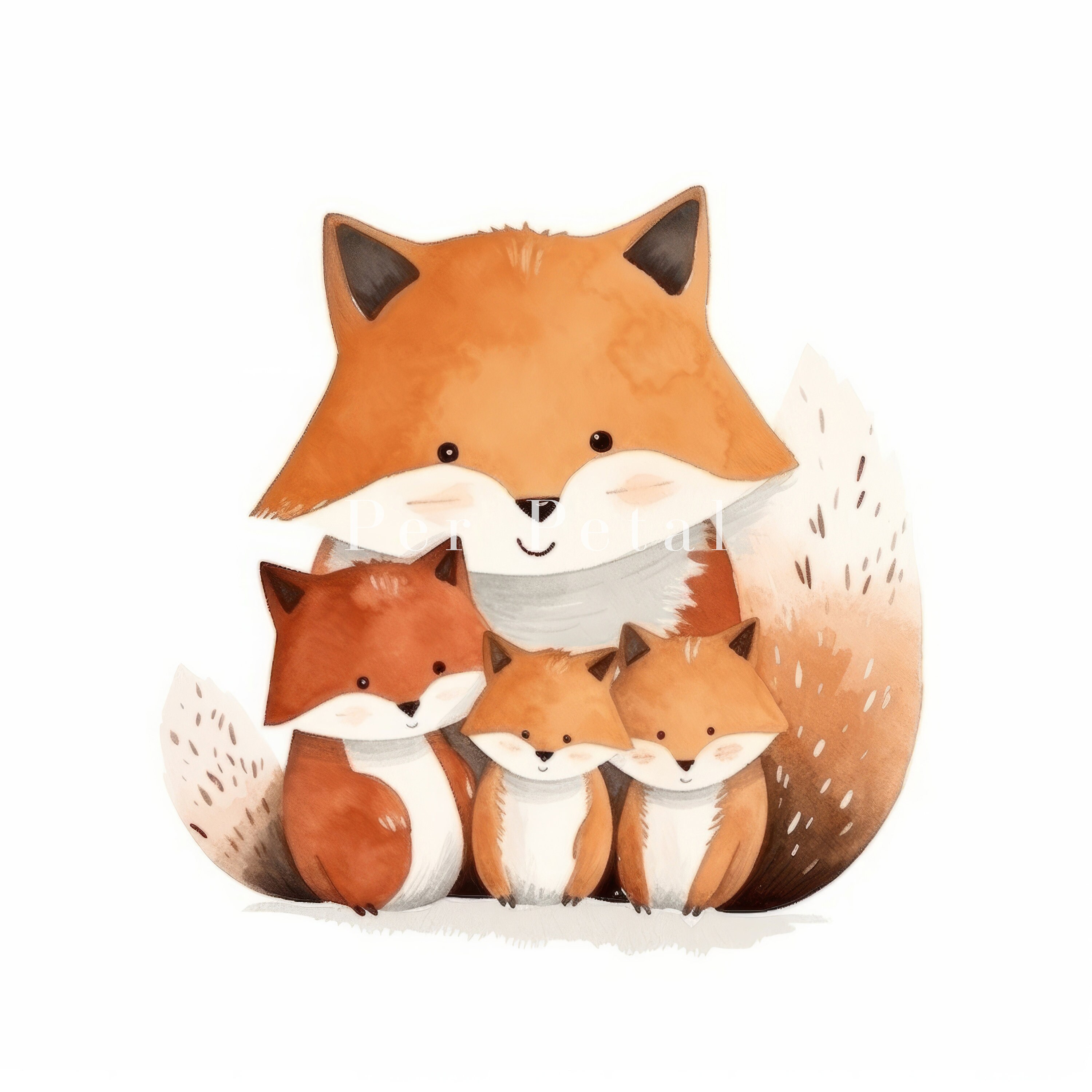 Cute Fox Clipart Bundle, High Quality Jpgs, Digital Download ...