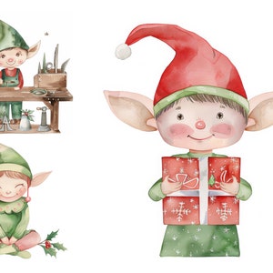 Christmas Elf Clipart 9 High, Elves Clipart, Instant Download, Paper ...