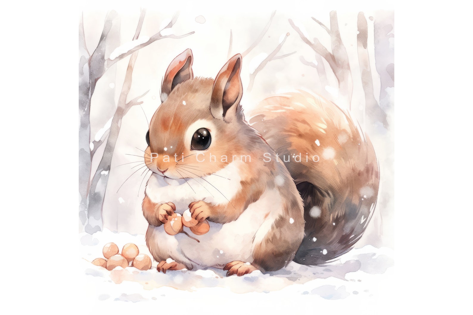 Christmas Squirrel Clipart, High Quality Jpgs, Cute Squirrel Clip Art ...