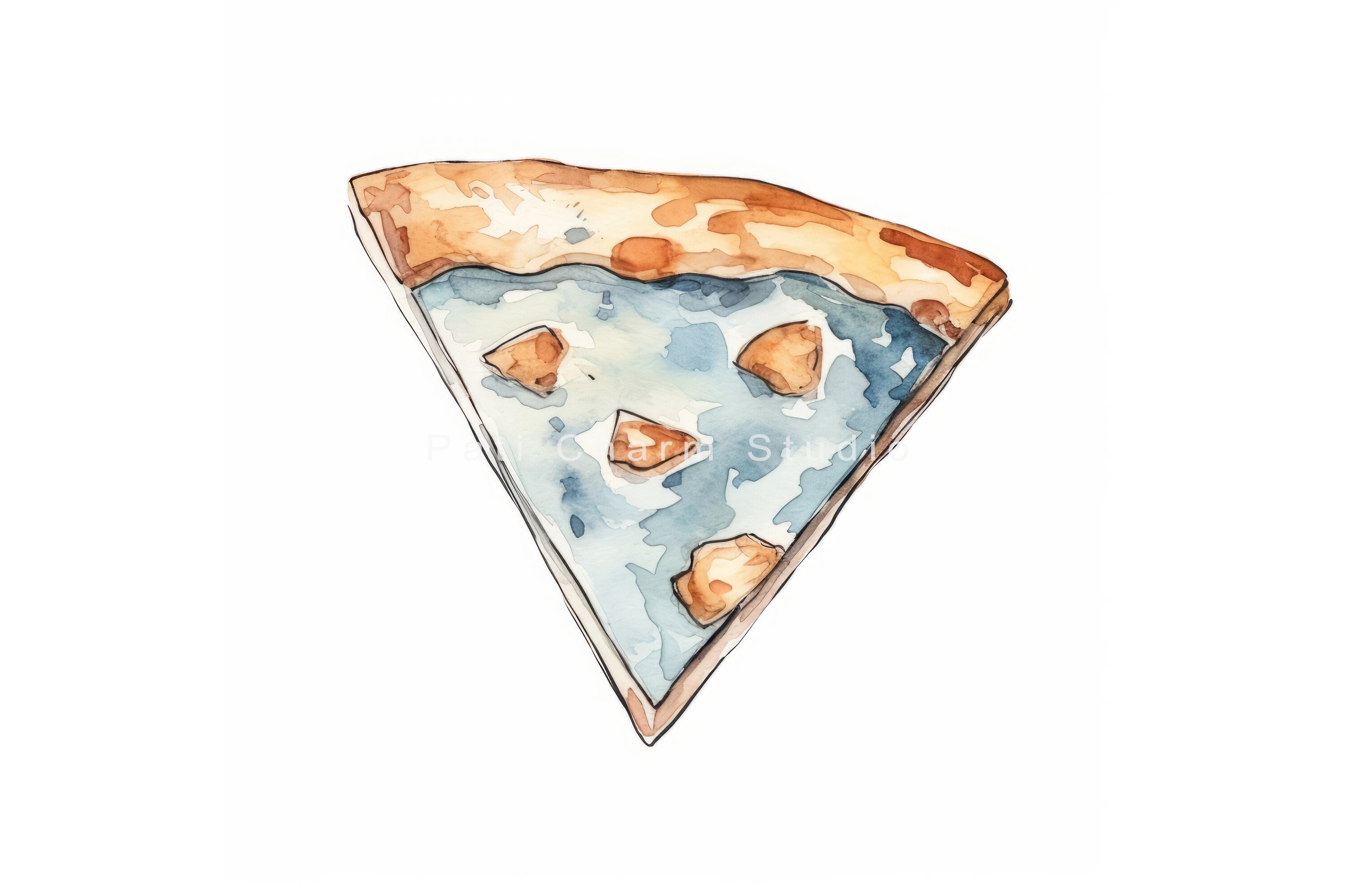 Watercolor Pizza Clipart Bundle, Jpgs, Bakery Clipart, Pepperoni Pizza ...