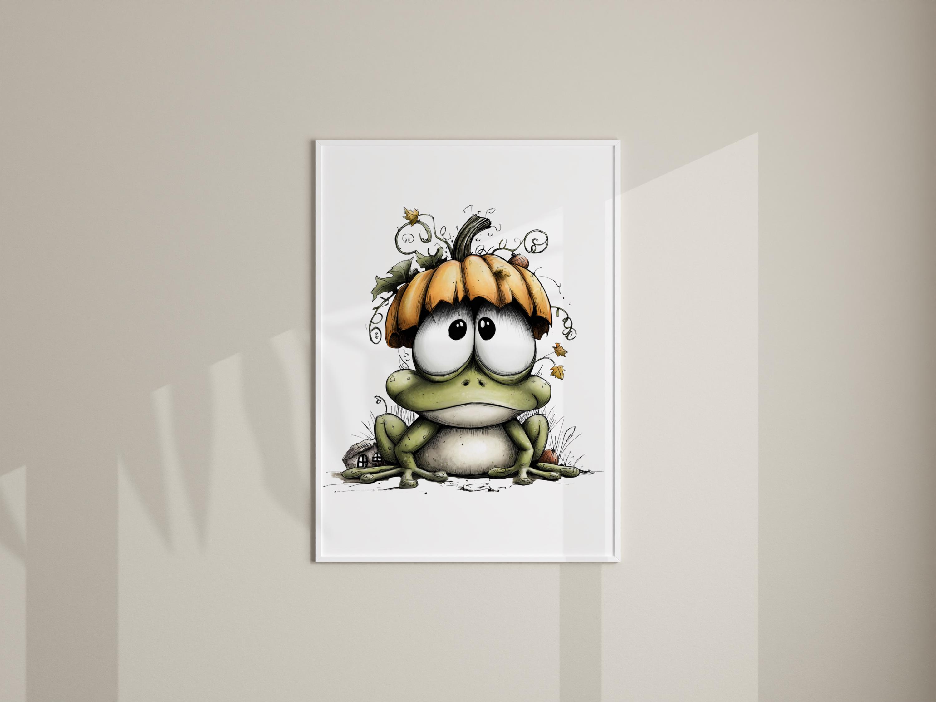 12 Halloween Frog Clipart PNG + Video, Funny Spooky Season Frog Bundle ...