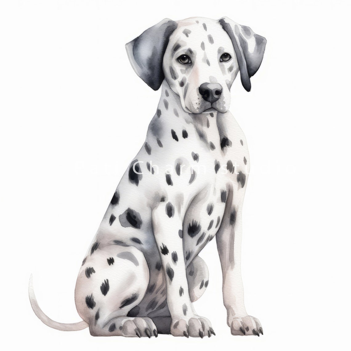 Dalmatian Dog Clipart High Quality Jpgs Dog Breed Animal - Etsy