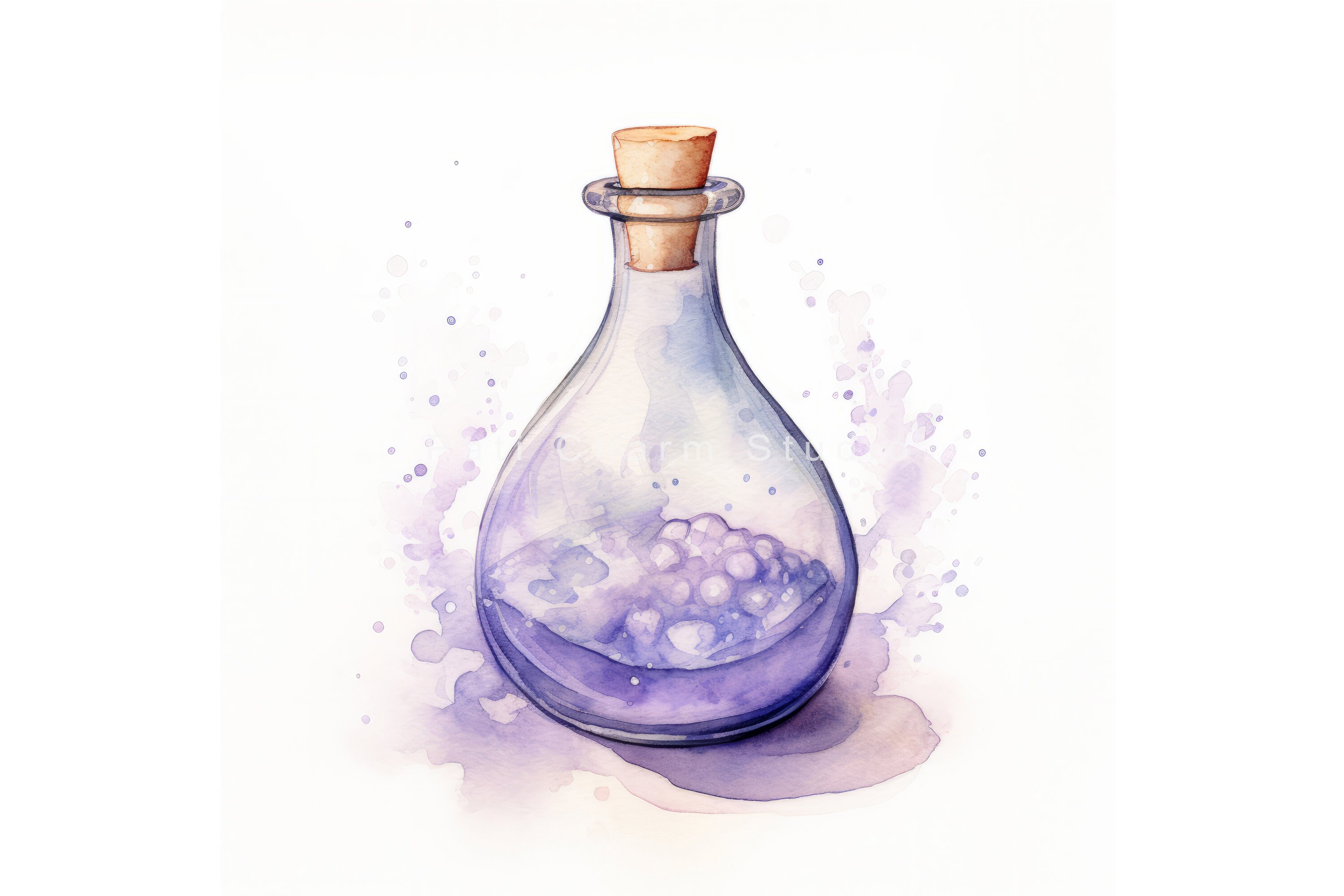 Potion Bottle Clipart Bundle, Jpgs, Watercolor Magic Potion Clipart ...