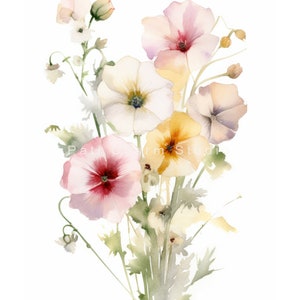 Watercolor Flowers Clipart Bundle, Pastel Wedding Clipart, Wedding ...