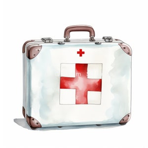 Watercolor Hospital Clipart Bundle, High Quality Jpgs, Fox Doctor ...