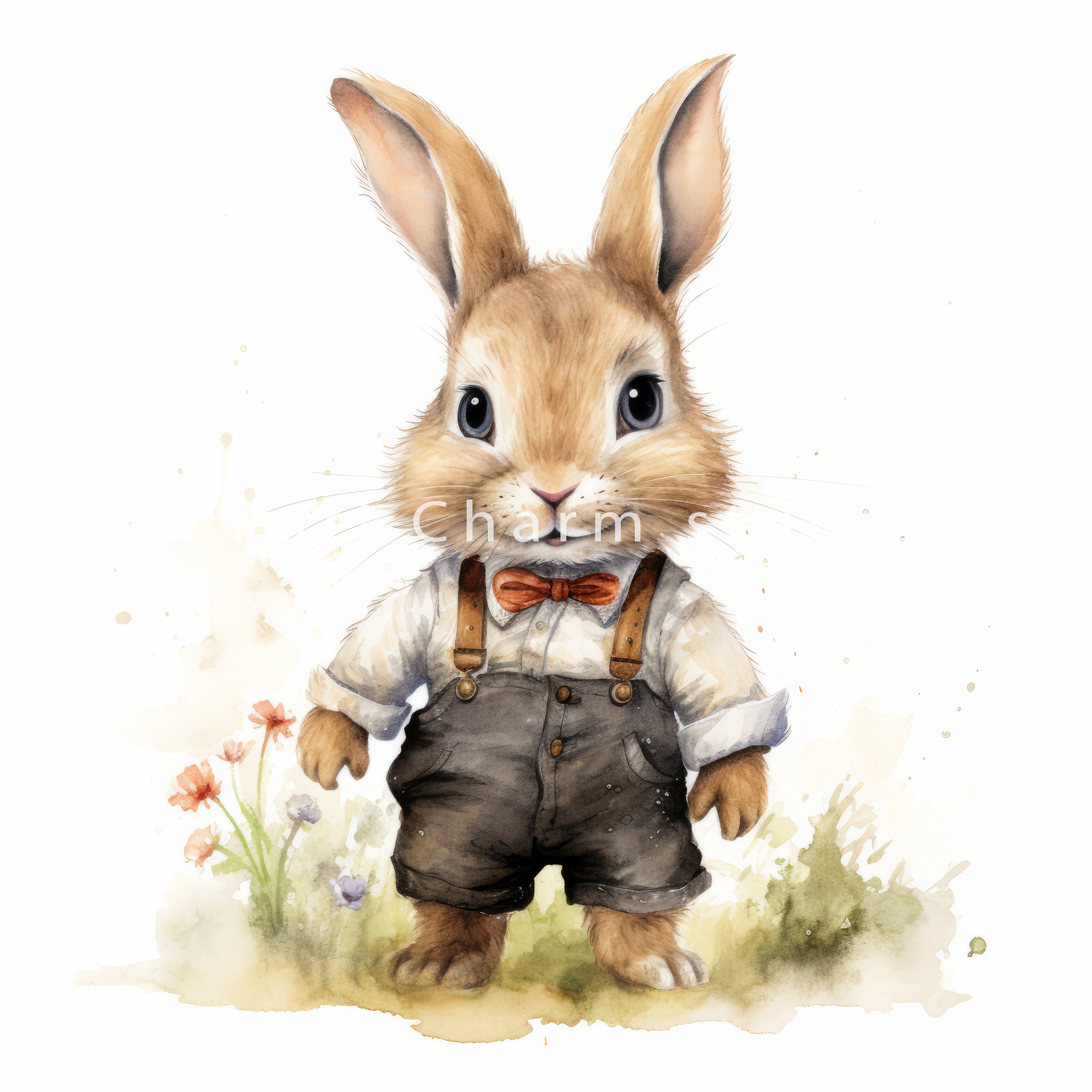 Beatrix Potter Inspired Rabbits Clipart Bundle 9 High Quality Jpgs ...