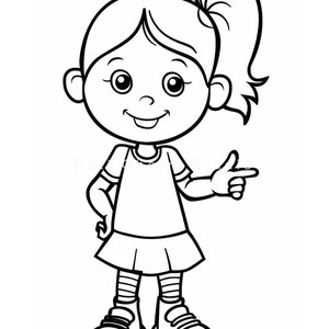 Kids Coloring Page for Kids, Instant Download, Coloring Book, Digital ...