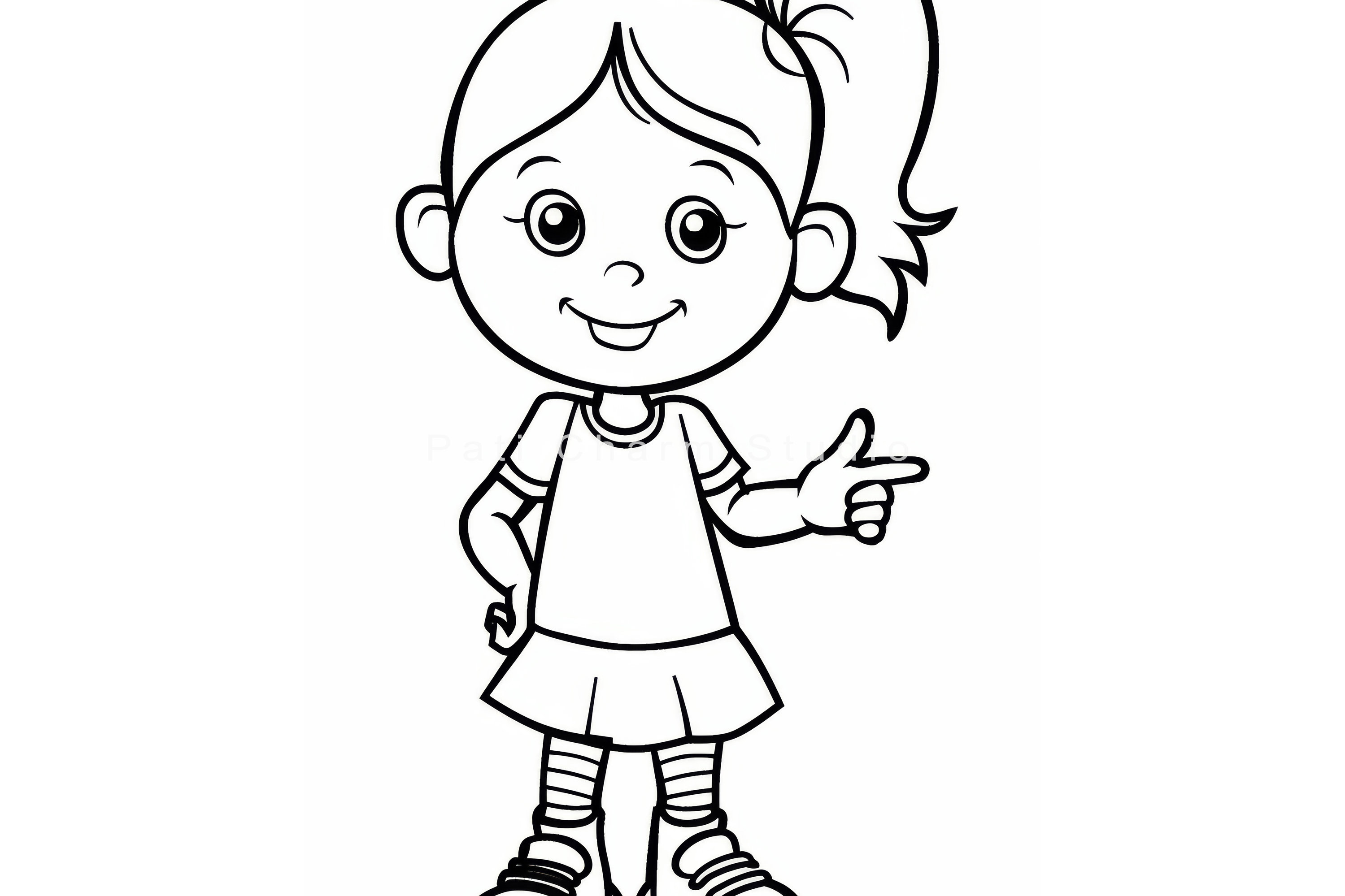 Kids Coloring Page for Kids, Instant Download, Coloring Book, Digital ...