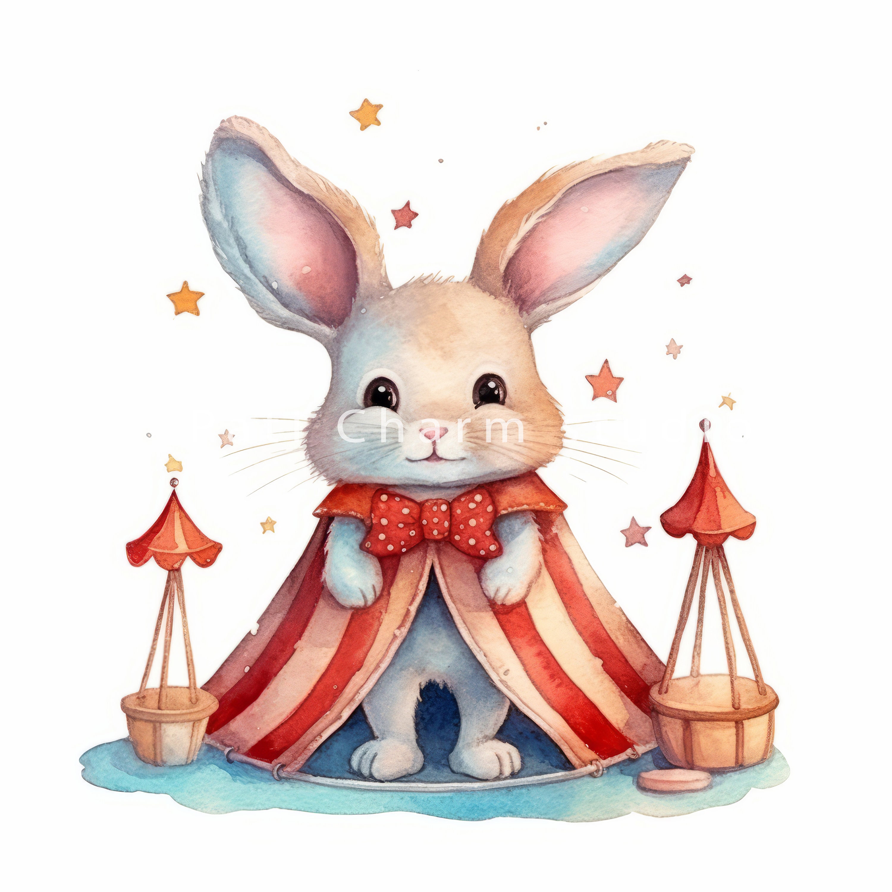 Watercolor Circus Baby Animals Clipart Bundle High Quality - Etsy