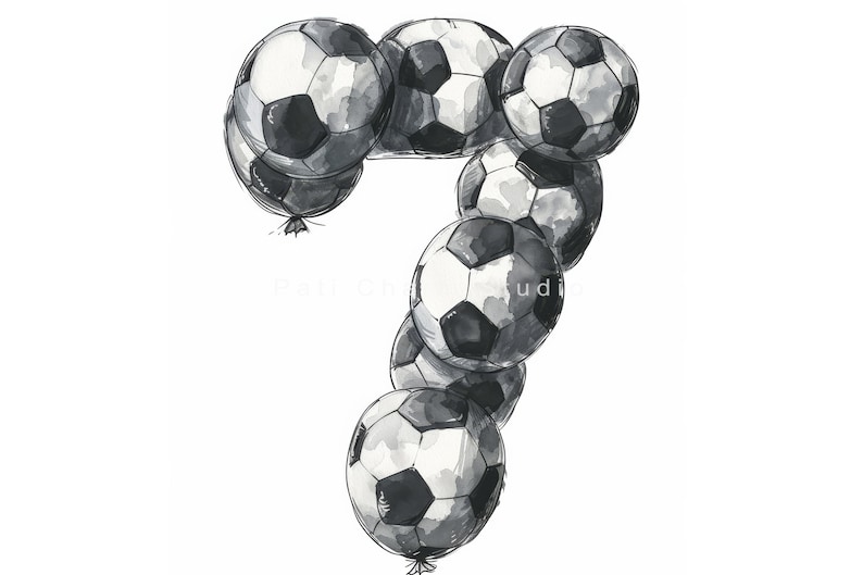 Football Number Clipart Bundle, Soccer Number, Instant Download ...