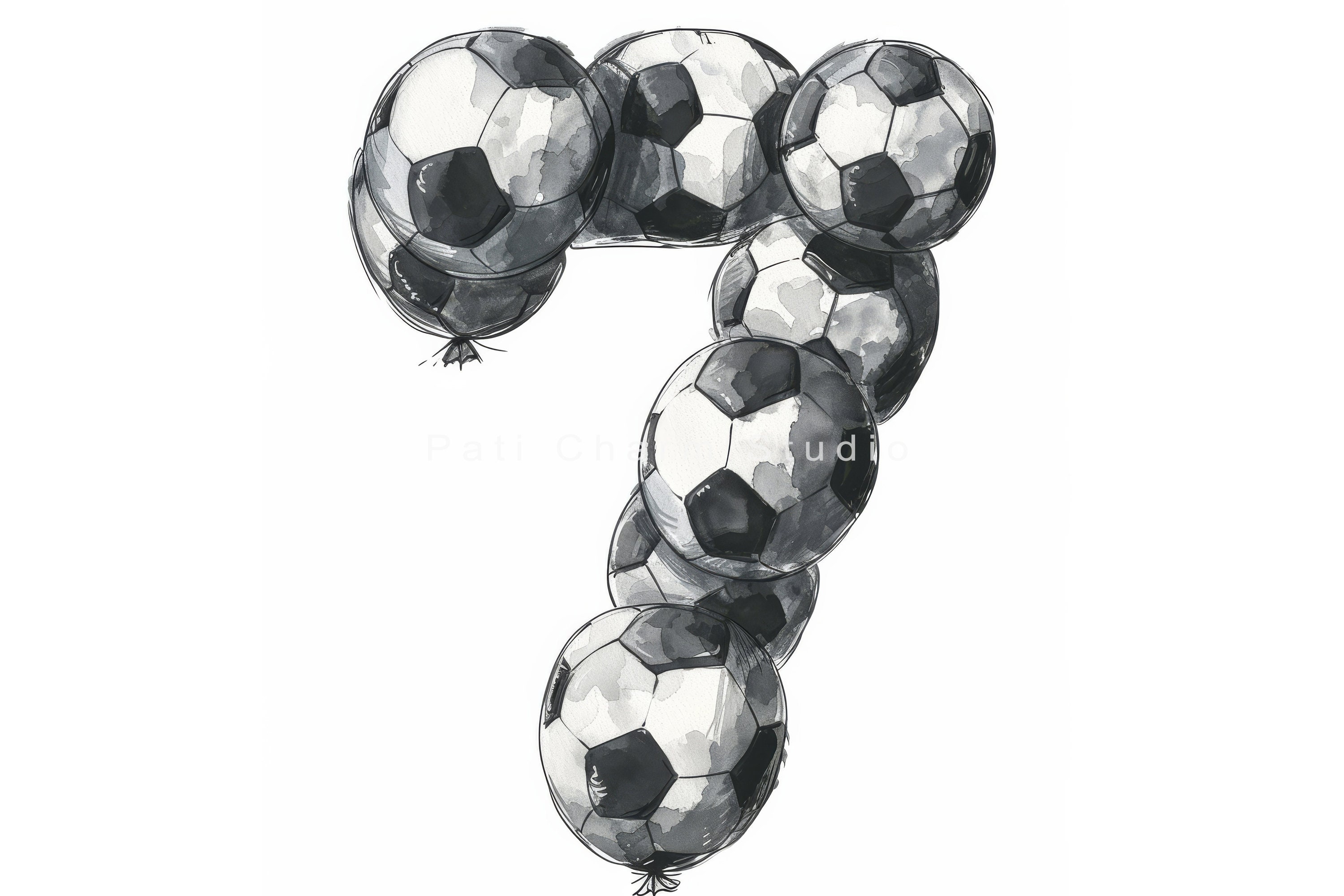 Football Number Clipart Bundle, Soccer Number, Instant Download ...