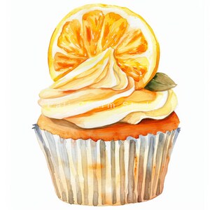 Watercolor Cupcake Clipart Bundle, Digital Sweet Clipart, High Quality ...