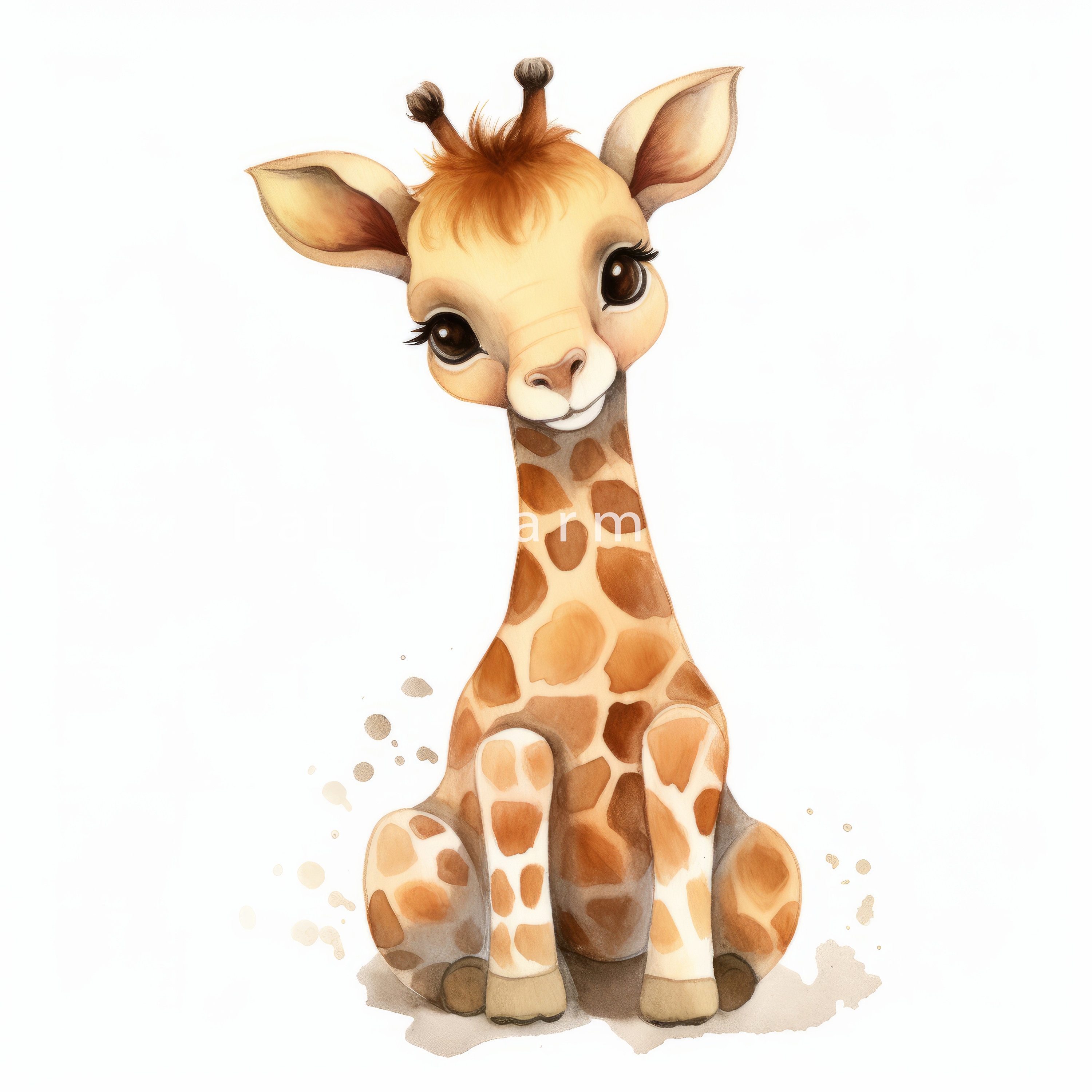 Jungle Baby Animals Clipart, High Quality Jpgs, Watercolor Safari ...