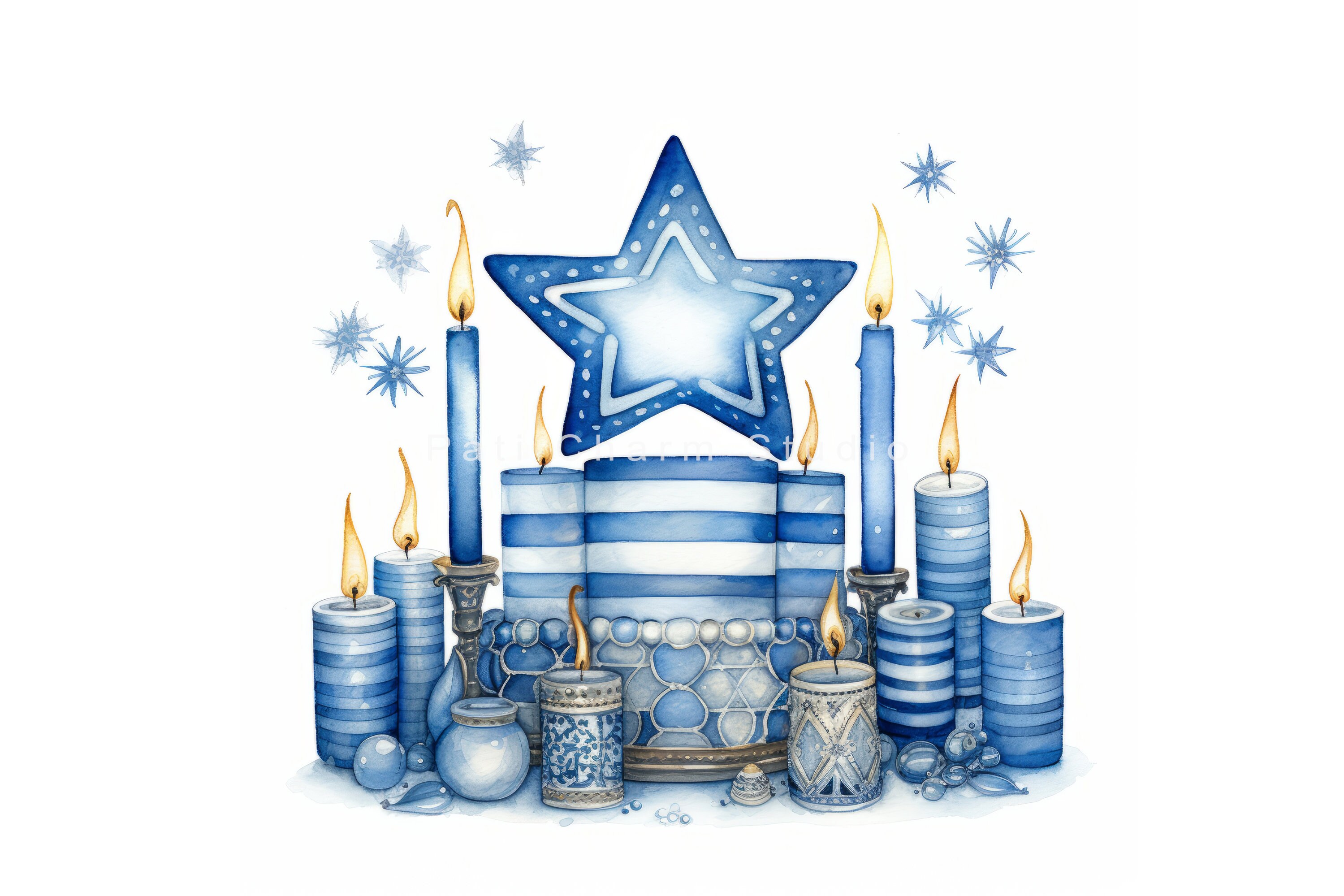Hanukkah Clipart Bundle, High Quality Jpgs, Jewish Holiday Clipart ...