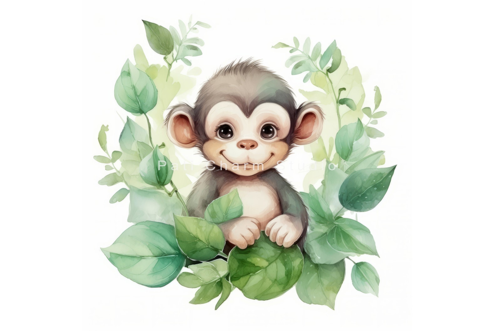 Watercolor Jungle Animals Clipart Bundle, High Quality Jpgs, Nursery ...