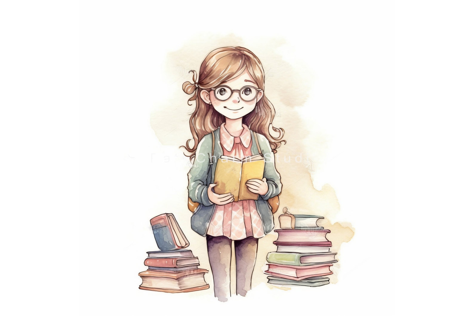 School Teacher Clipart Bundle, Watercolor School Clipart, High Quality ...