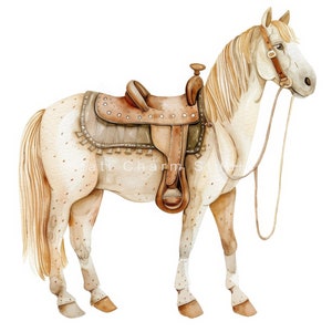 Watercolor Horse Clipart Bundle, High Quality Jpgs, Digital Download ...