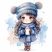 Winter Girl Clipart Bundle, Jpgs, Cute Girl Clipart for Commercial Use ...