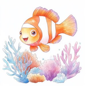 Tropical Fish, Bright Sea, Coral Reef, Ocean Theme, Neon Mermaid ...