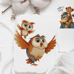 Fathers Day Animal Clipart, Cute Dad Animal PNG, Father’s Day Art for ...