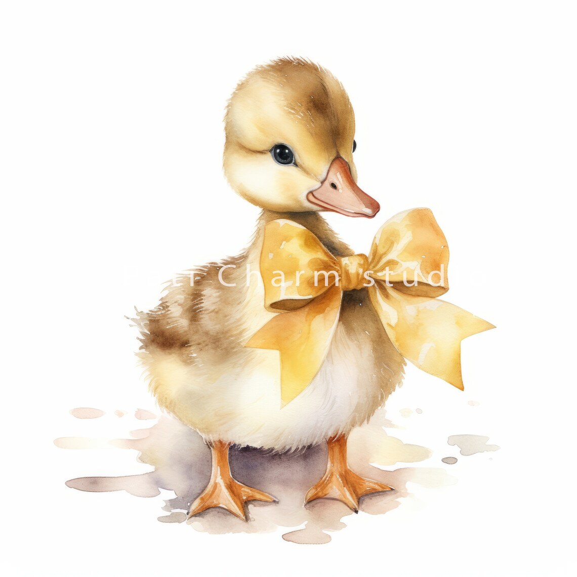 Watercolor Baby Duck Clipart, High Quality JPG, Nursery Art, Digital ...